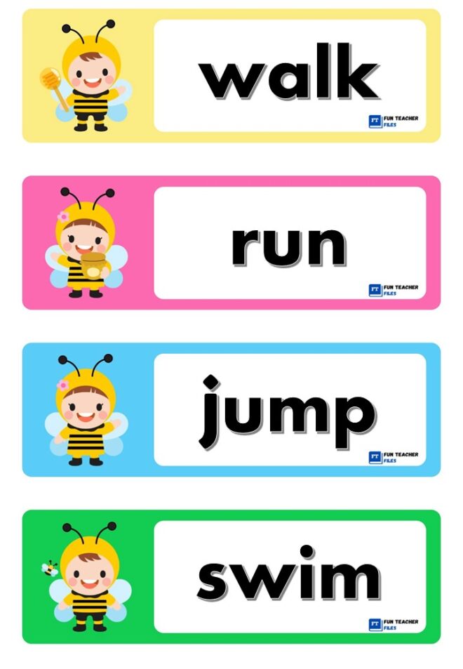 Verb Flashcards Set 2 - Fun Teacher Files