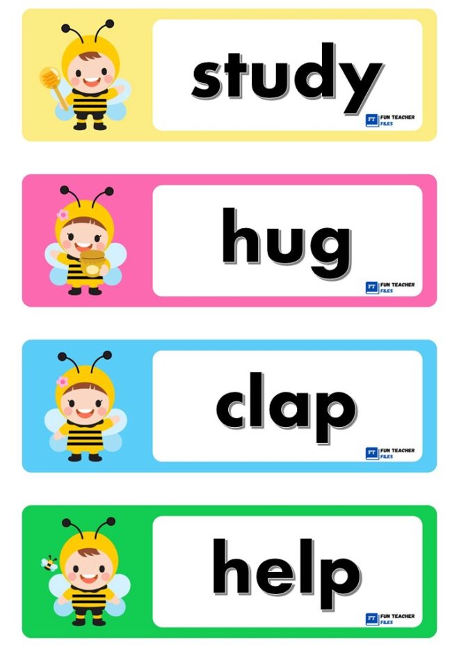 Verb Flashcards Set 2 - Fun Teacher Files
