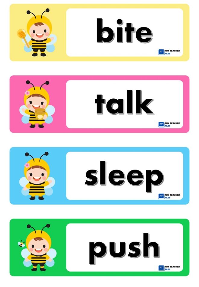 Verb Flashcards Set 2 - Fun Teacher Files
