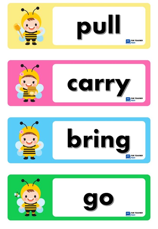 Verb Flashcards Set 2 - Fun Teacher Files