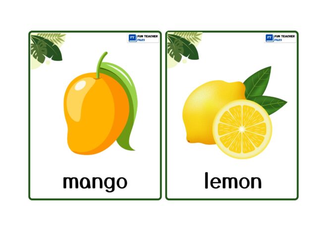 Fruit Flashcards Set 2 - Fun Teacher Files