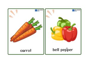 Vegetable Flashcards Set 1 - Fun Teacher Files