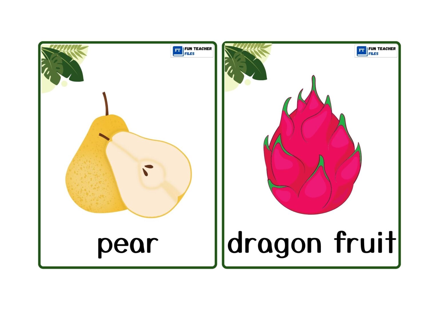 Fruit Flashcards Set 2 - Fun Teacher Files