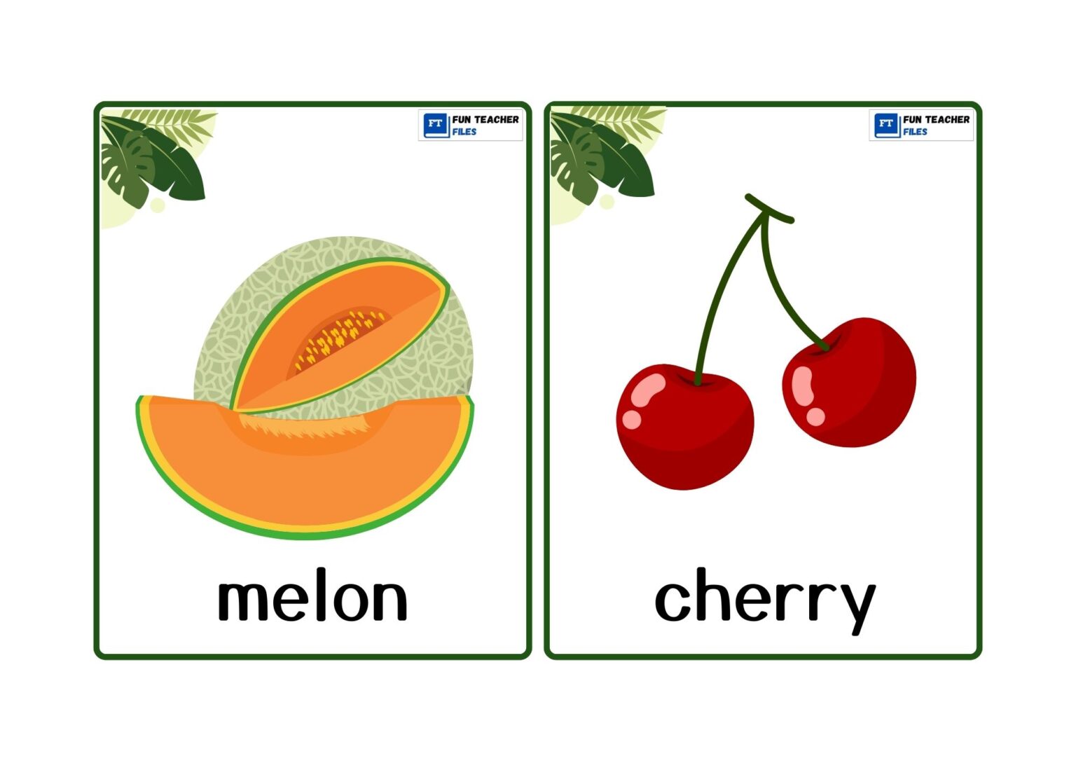 Fruit Flashcards Set 2 - Fun Teacher Files