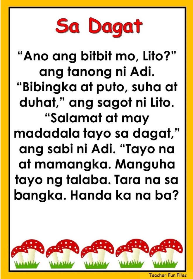 Filipino Reading Passages Set 13 - Fun Teacher Files