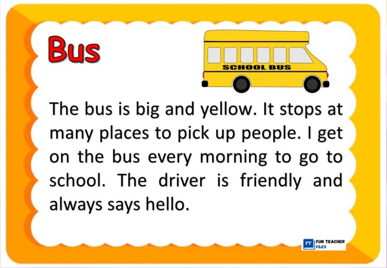 English Reading Passages Set 17 – Transportation - Fun Teacher Files