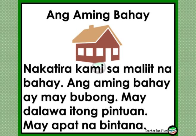 Filipino Reading Passages for Grade One - Fun Teacher Files