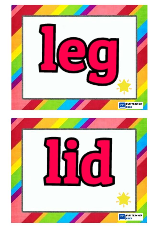 CVC Flashcards Set 1 - Fun Teacher Files