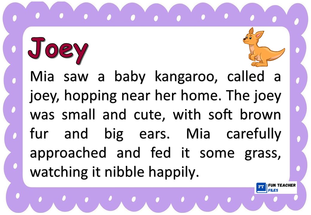 English Reading Passages 20 - Baby Animals - Fun Teacher Files