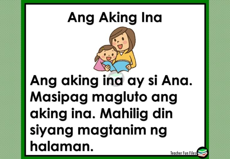 Filipino Reading Passages for Grade One - Fun Teacher Files
