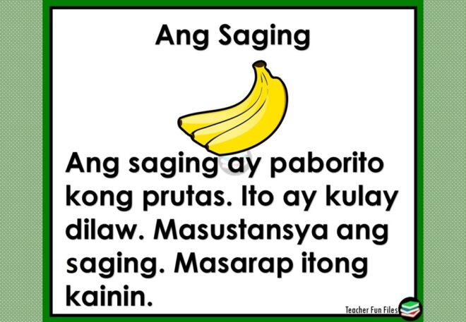Filipino Reading Passages for Grade One - Fun Teacher Files
