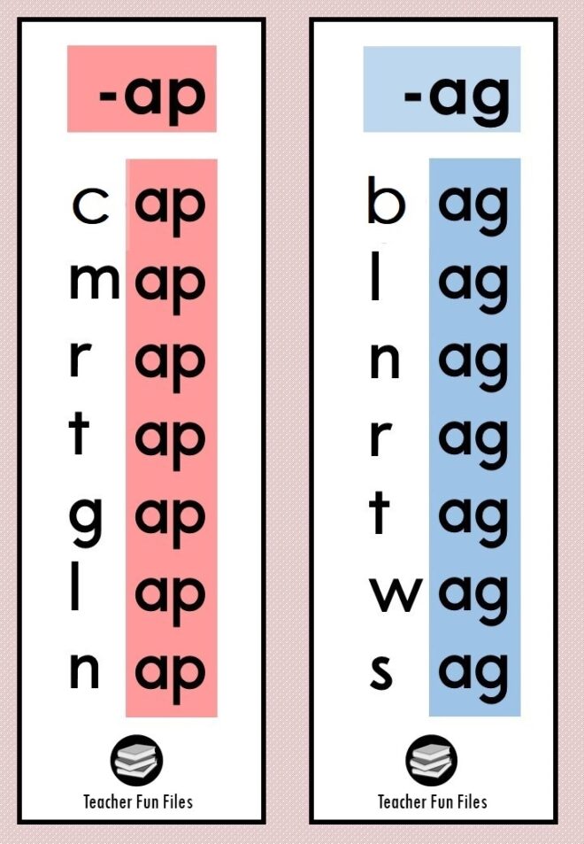 CVC Short A Chart Set 1 - Fun Teacher Files