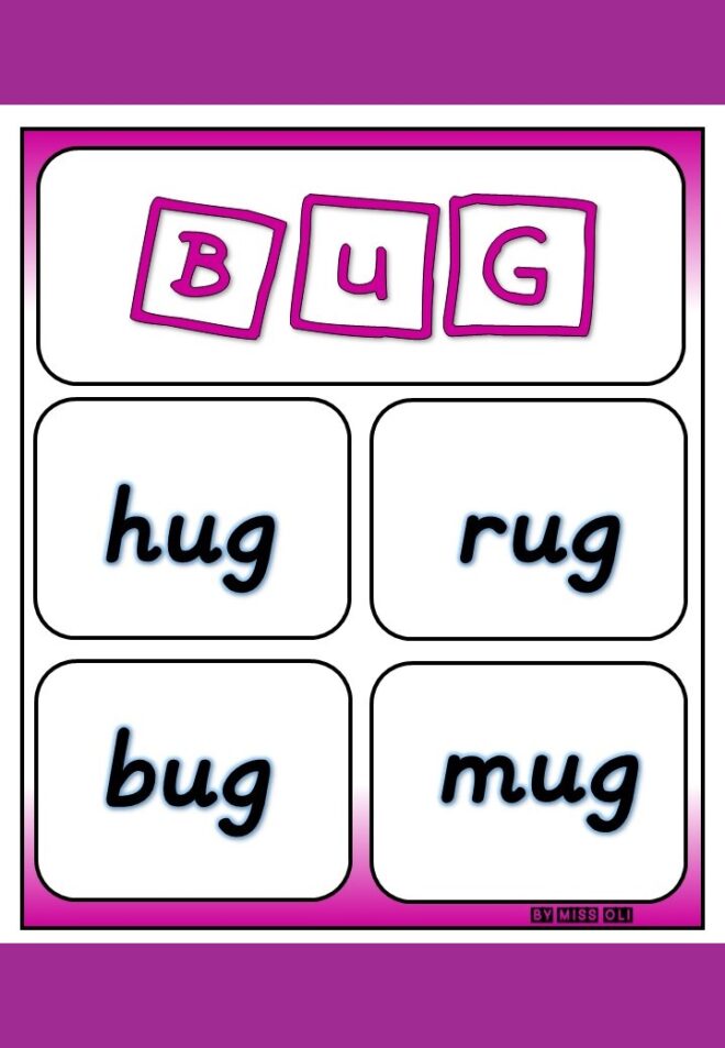 Rhyming Words Flashcards Set 4 - Fun Teacher Files