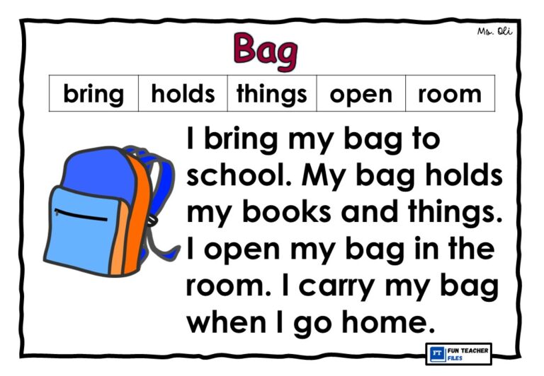Reading Practice with Sight Words Set 8 – Things in School - Fun ...