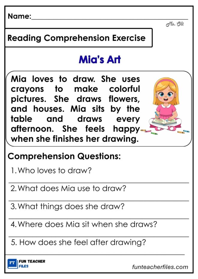 Reading Comprehension Exercises Set 18 – Hobbies - Fun Teacher Files