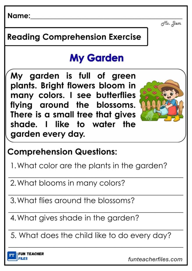 Reading Comprehension Exercises Set 10 – Places - Fun Teacher Files
